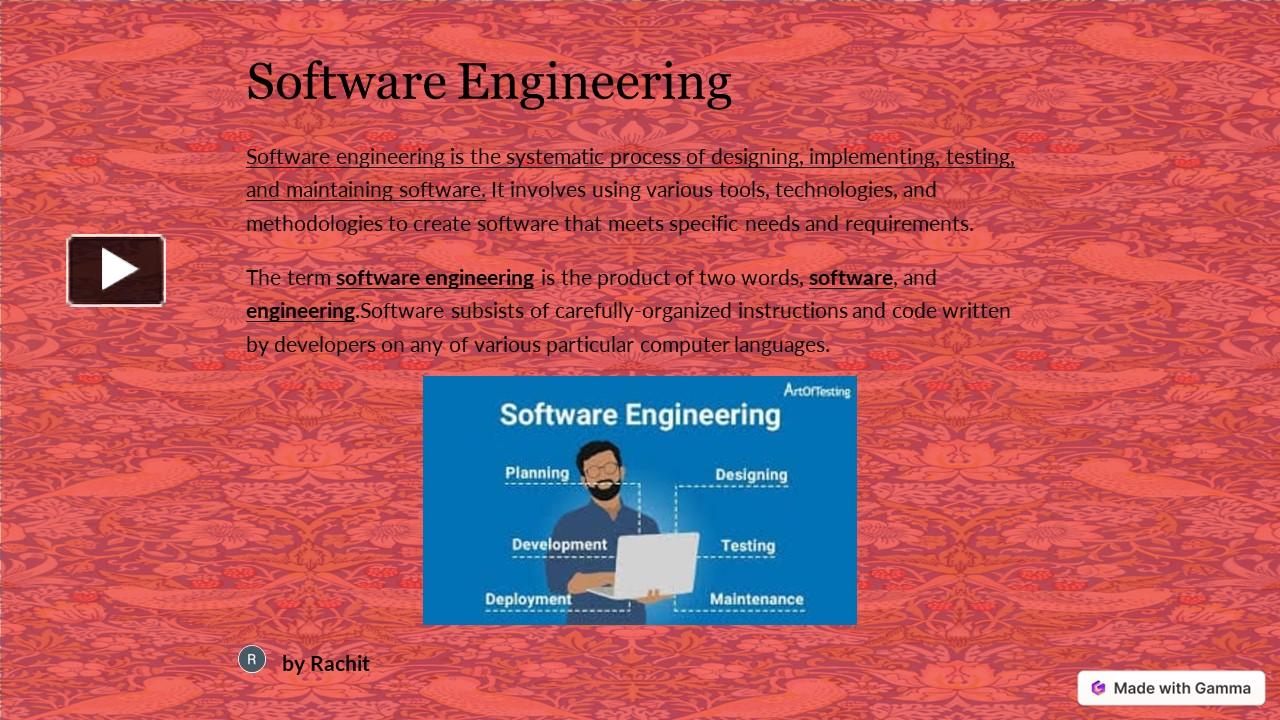 Ppt Software Engineering Powerpoint Presentation Free To Download