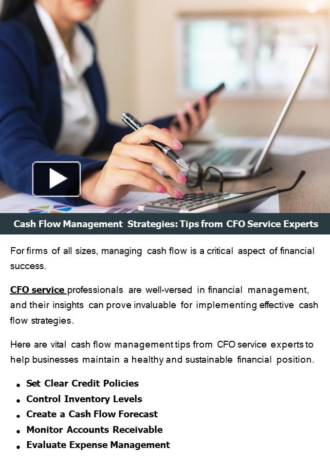 Cash Flow Management Strategies: Tips from CFO Service Experts presentation | free to download