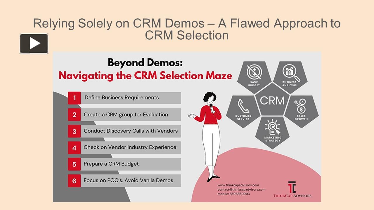 PPT – Relying Solely on CRM Demos – A Flawed Approach to CRM Selection PowerPoint presentation ...