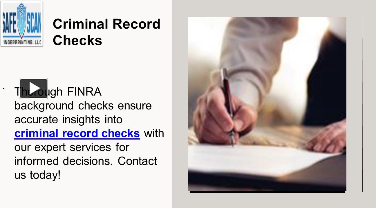Criminal Record Checks presentation | free to download