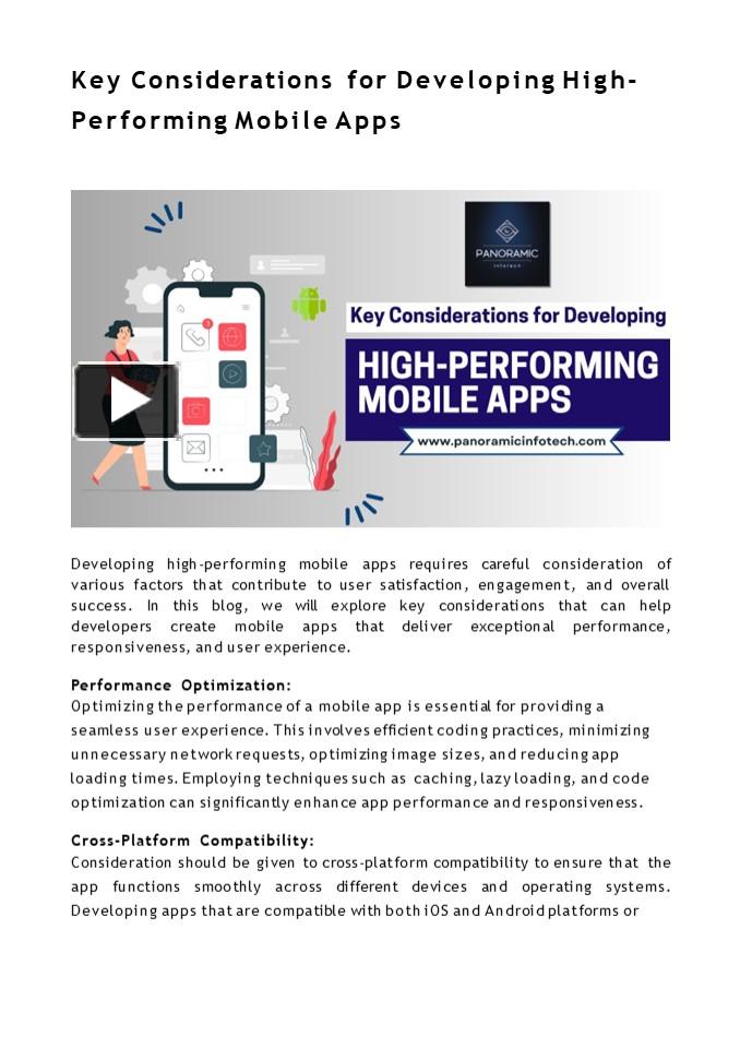 Ppt Key Considerations For Successful Mobile App Development