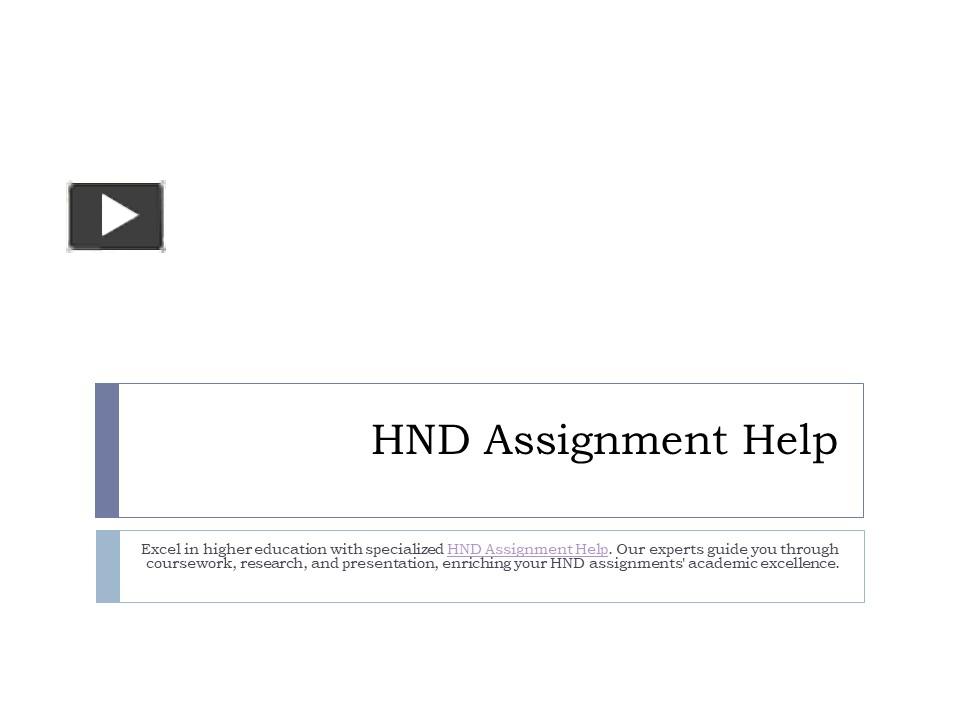 HND presentation | free to download