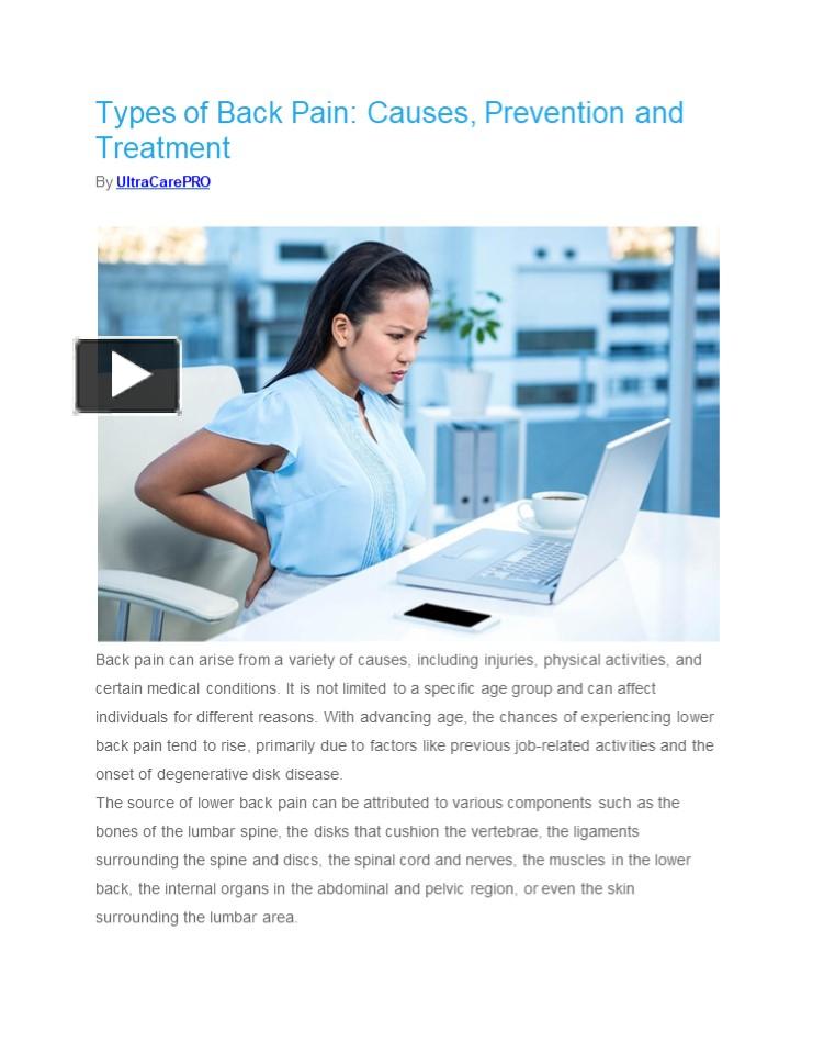 PPT – Types of Back Pain: Causes, Prevention and Treatment PowerPoint presentation | free to ...