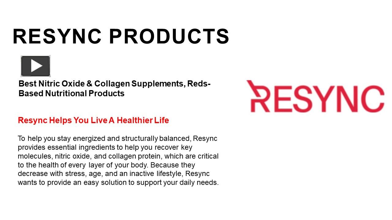 Nitric Oxide reds - Resync Products presentation | free to download