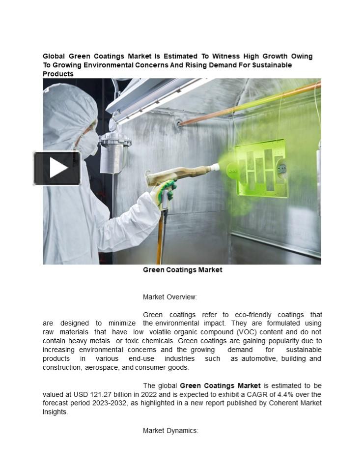 PPT – Green Coatings Market PowerPoint presentation | free to download ...