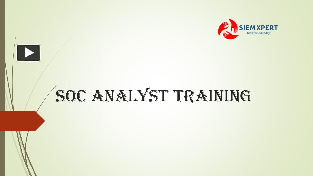 SOC Analyst Training presentation | free to download