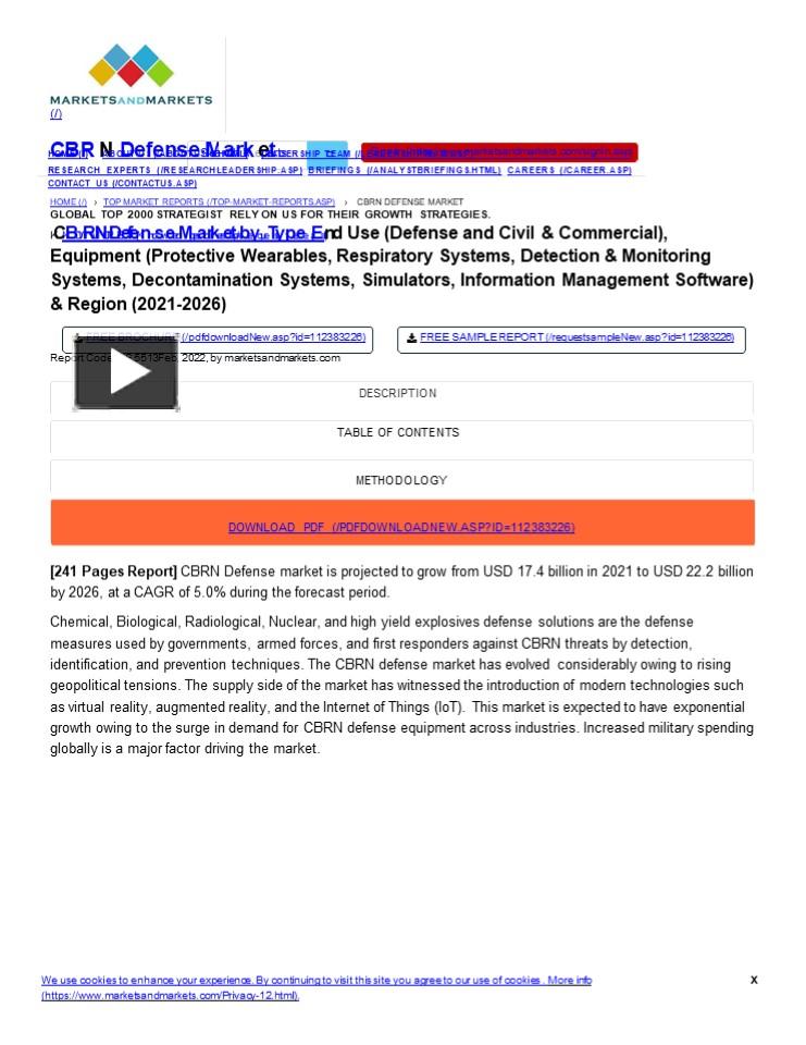 CBRN Defense Market Size, Share, Trends Analysis Report 2026.pdf presentation | free to download