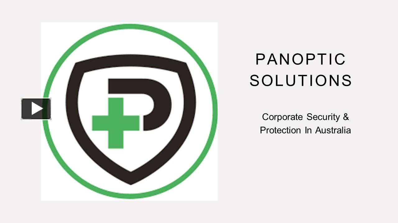 PPT – Panoptic's Holistic Executive Security Solutions PowerPoint presentation | free to ...