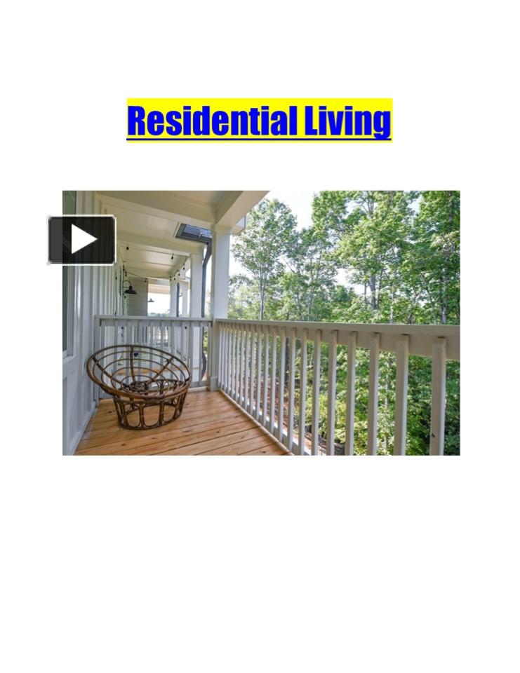 PPT – Residential Living PowerPoint presentation | free to download - id: 976cba-MTcyN