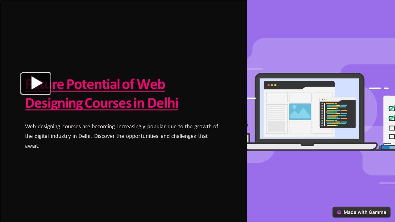 Web Designing Course in Delhi presentation | free to download