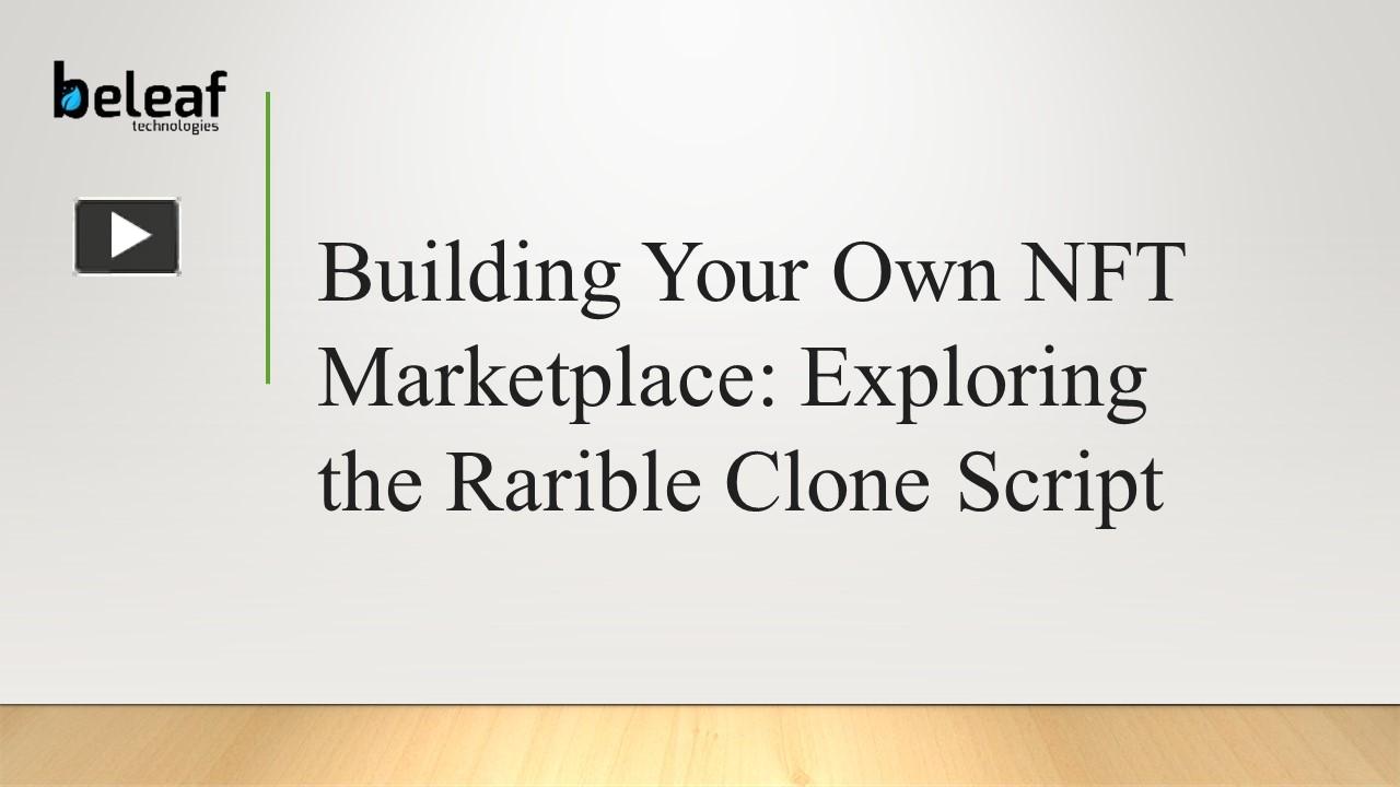 Rarible clone script presentation | free to download