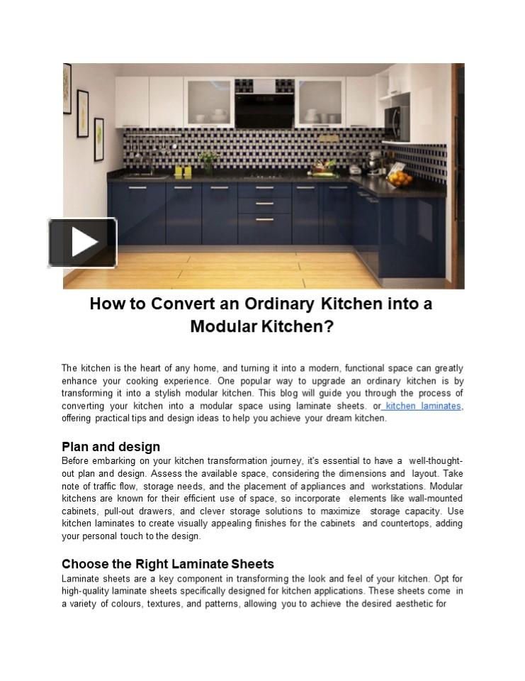 PPT – How to Convert an Ordinary Kitchen into a Modular Kitchen? PowerPoint presentation | free ...