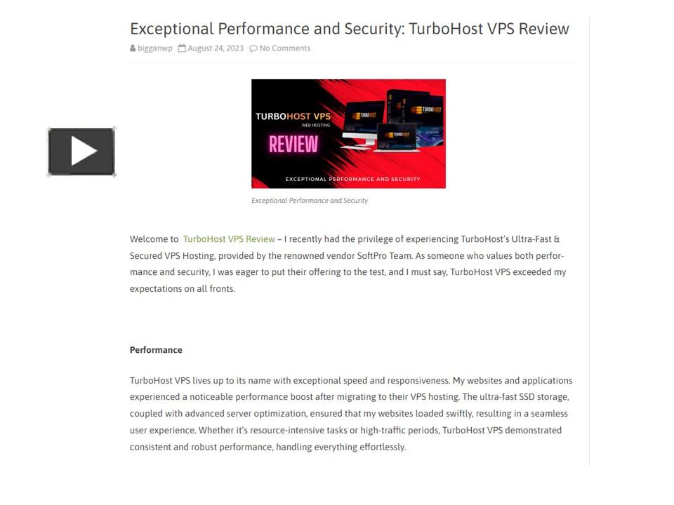 Ppt Exceptional Performance And Security Turbohost Vps Review Powerpoint Presentation Free