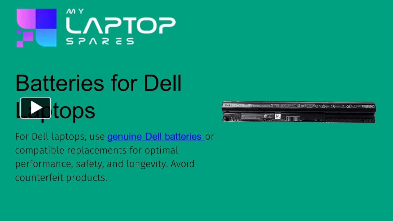 PPT – Batteries for Dell Laptops - My Laptop Spares PowerPoint presentation | free to download ...