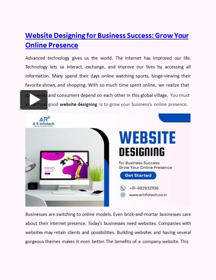 PPT – Website Designing for Business Success: Grow Your Online Presence PowerPoint presentation ...