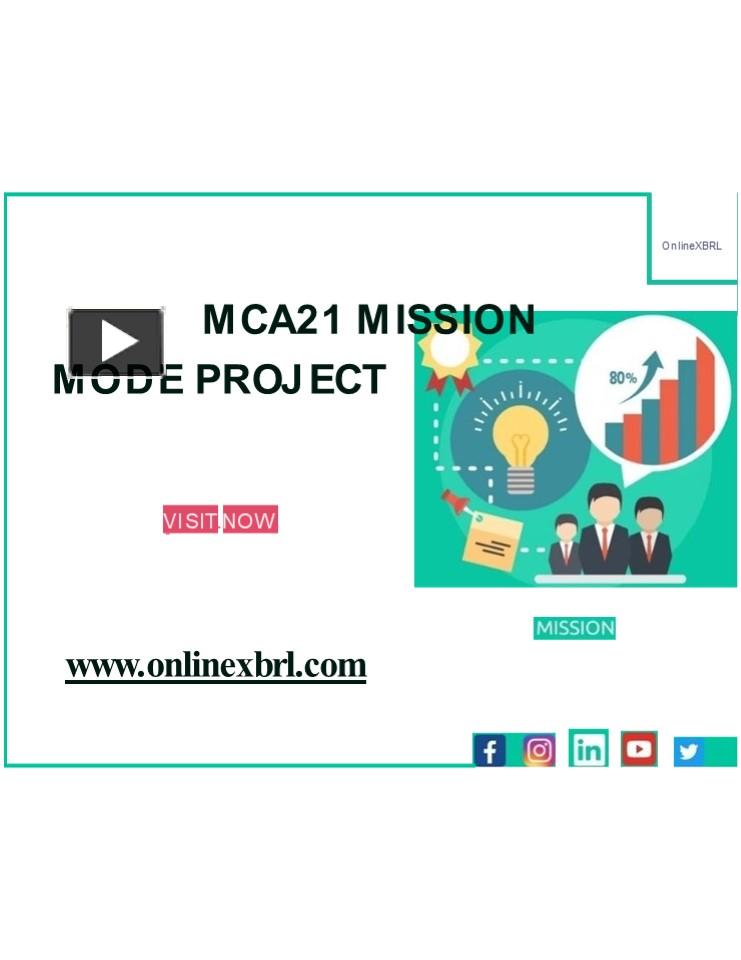 Streamlining Business Processes: The MCA21 Mission Mode Project presentation | free to download