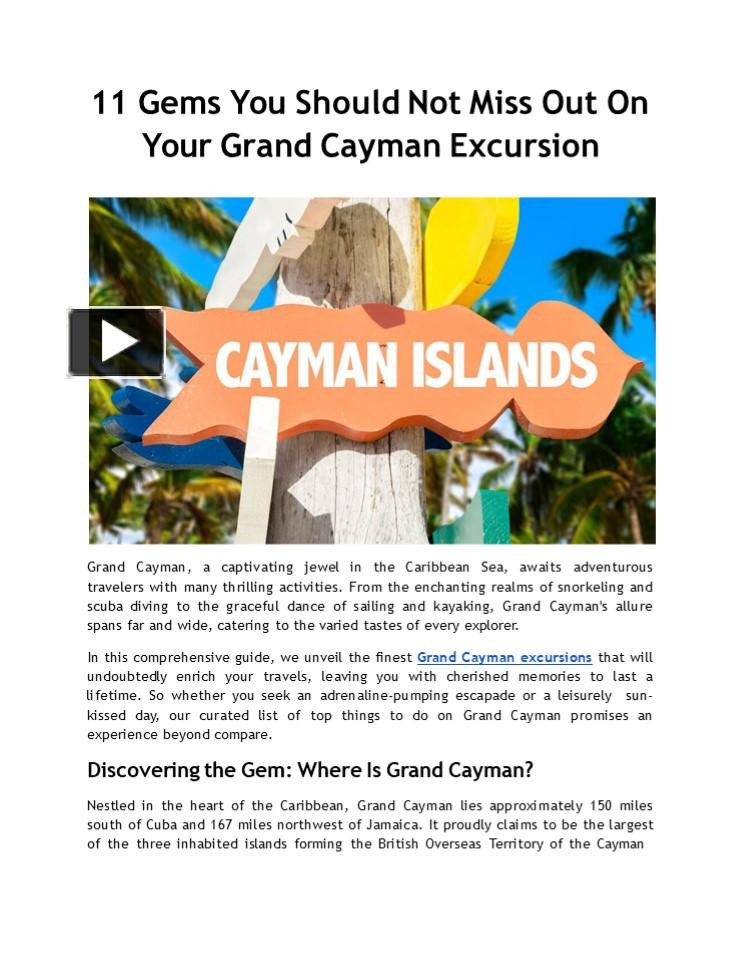PPT – Grand Cayman Uncovered: 11 Exquisite Gems for Your Exploration PowerPoint presentation ...