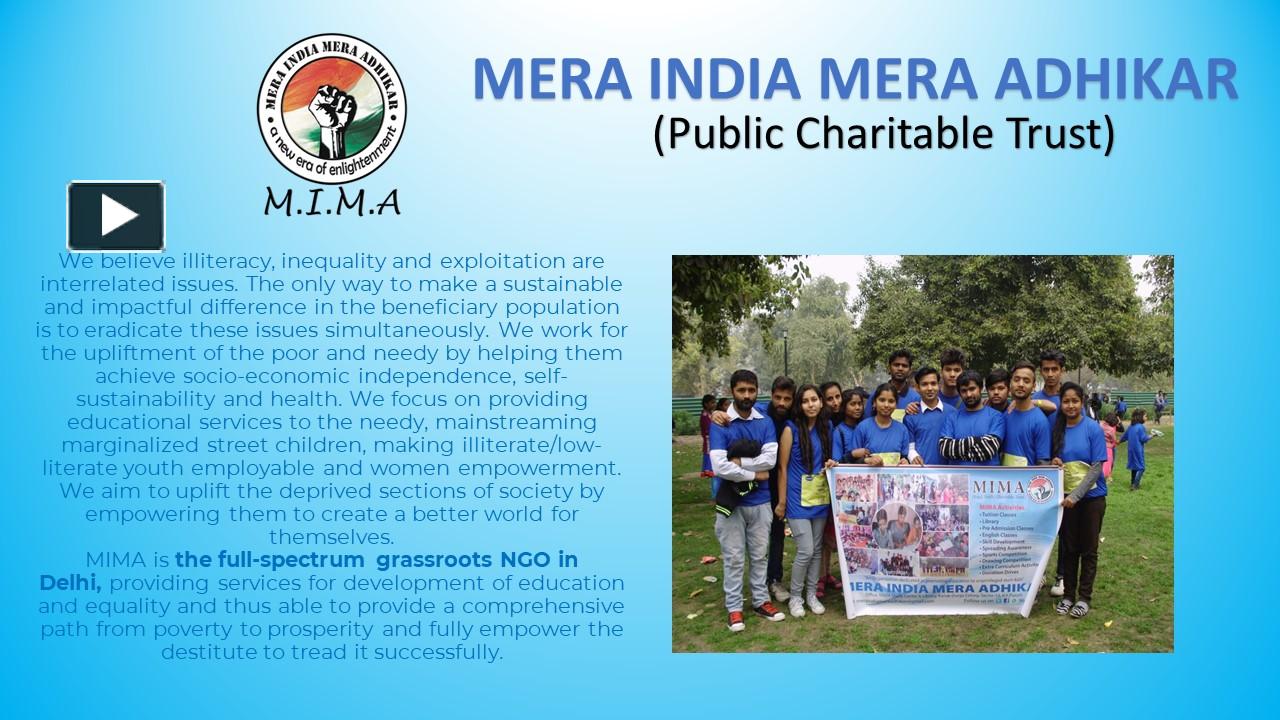 PPT – mima ngo best ngo in delhi PowerPoint presentation | free to ...