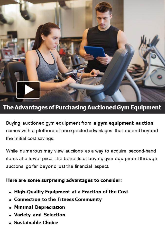 PPT – The Advantages of Purchasing Auctioned Gym Equipment PowerPoint presentation | free to ...