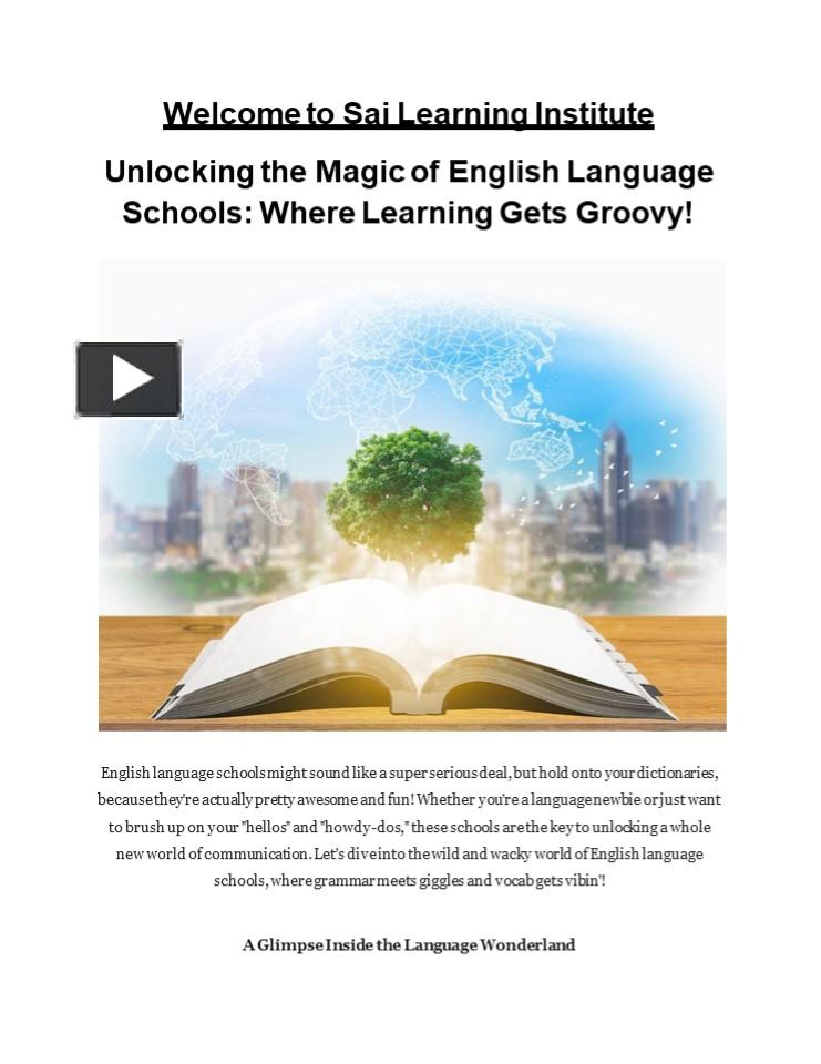 PPT – Unlock the Magic of English Language Schools: Where Learning Gets ...