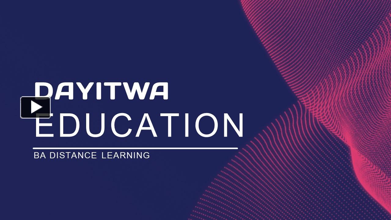 PPT – ba distance learning PowerPoint presentation | free to download ...