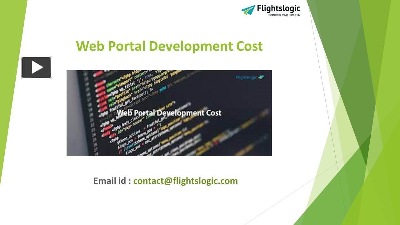 Web Portal Development Cost presentation | free to download