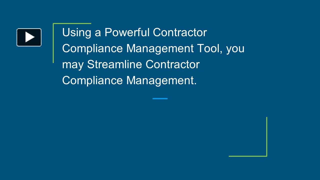 PPT – Contractor Compliance Management tool3 PowerPoint presentation ...