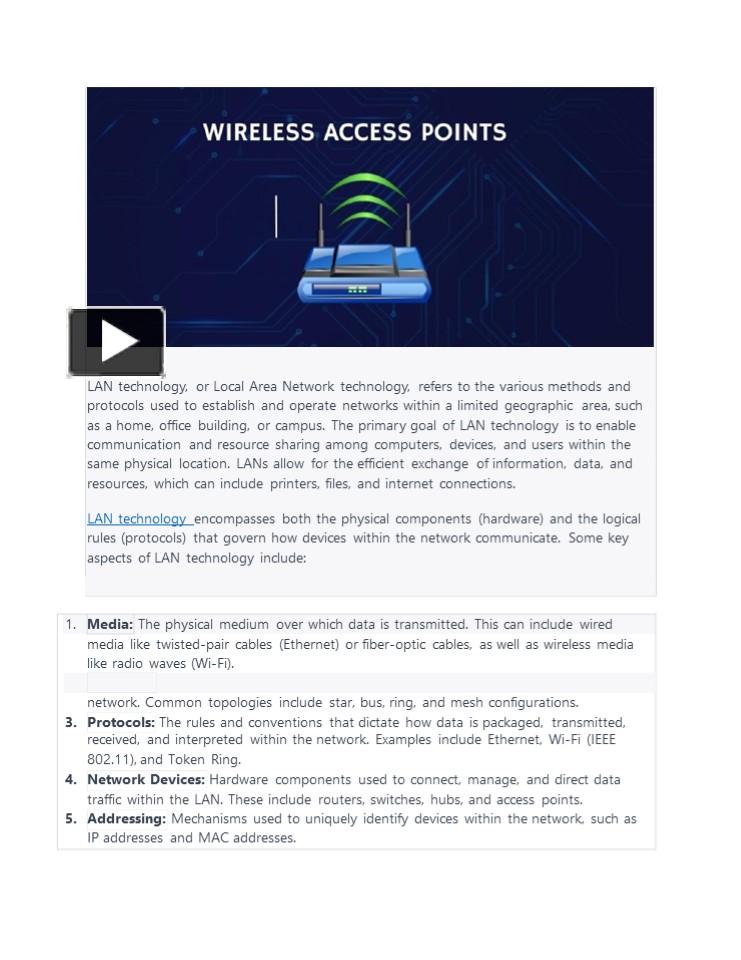 PPT – Lan Technology PowerPoint presentation | free to download - id: 9780f7-NTkxM