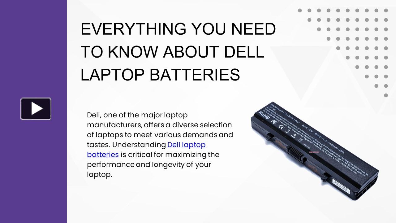 PPT – Everything you need to know about Dell Laptop batteries PowerPoint presentation | free to ...