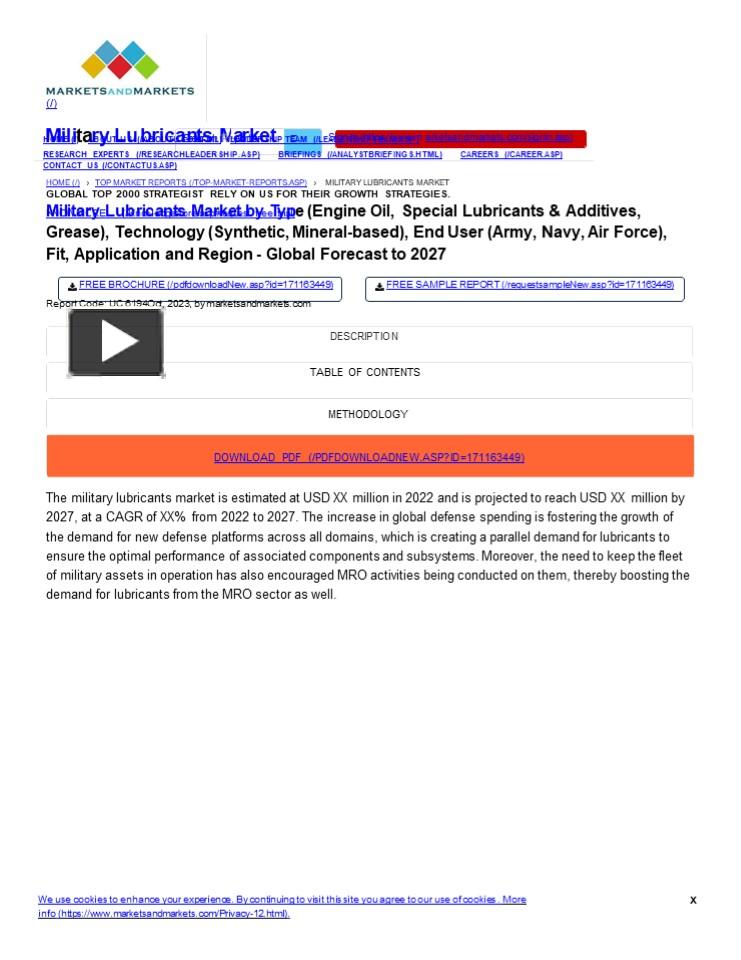 PPT – Military Lubricants Market Size, Share, Trends & Growth Drivers 2027 PowerPoint ...