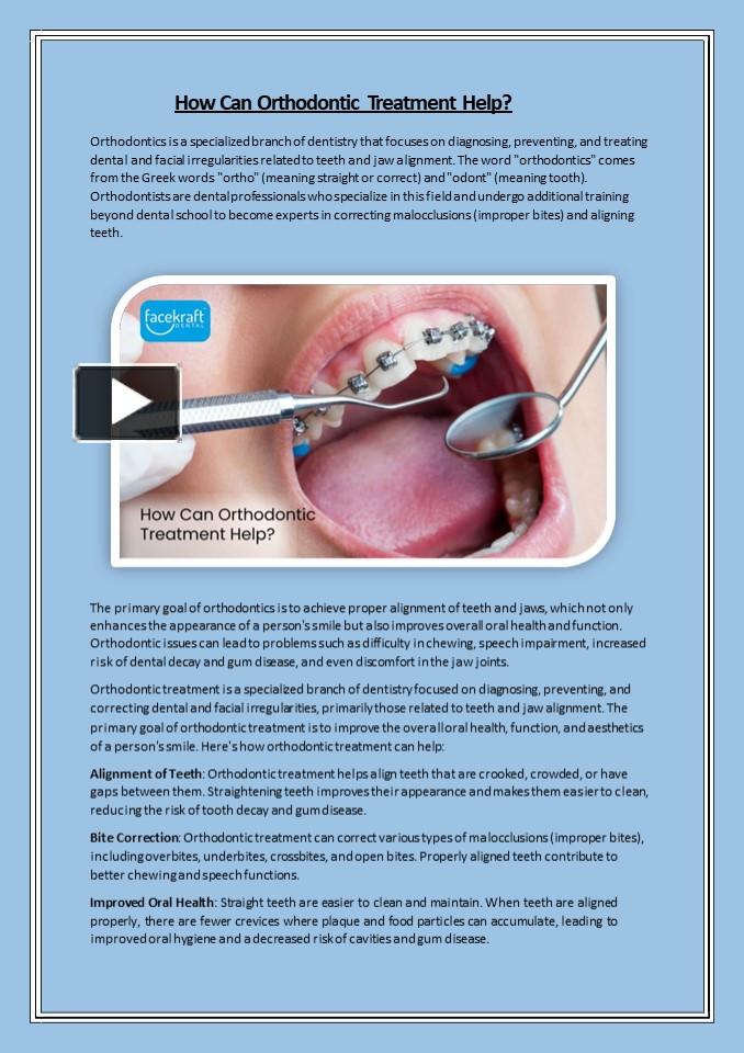 PPT – How Can Orthodontic Treatment Help? PowerPoint presentation | free to download - id ...