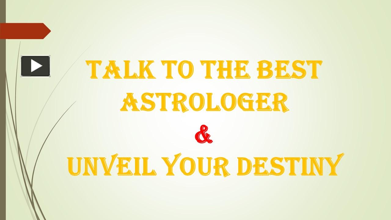 PPT – Talk to Astrologer & Unveil Your Destiny PowerPoint presentation | free to download - id ...