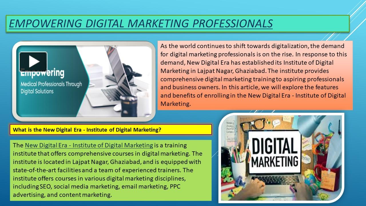Empowering Digital Marketing Professionals presentation | free to download