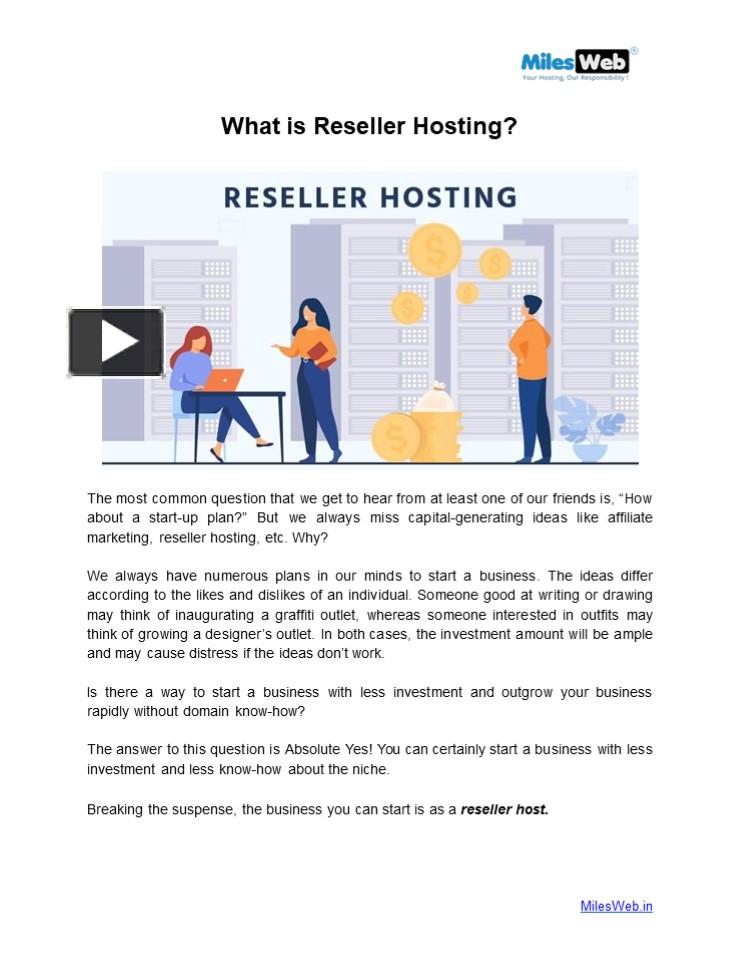 PPT – What is Reseller Hosting PowerPoint presentation | free to download - id: 9785f6-NmEzO