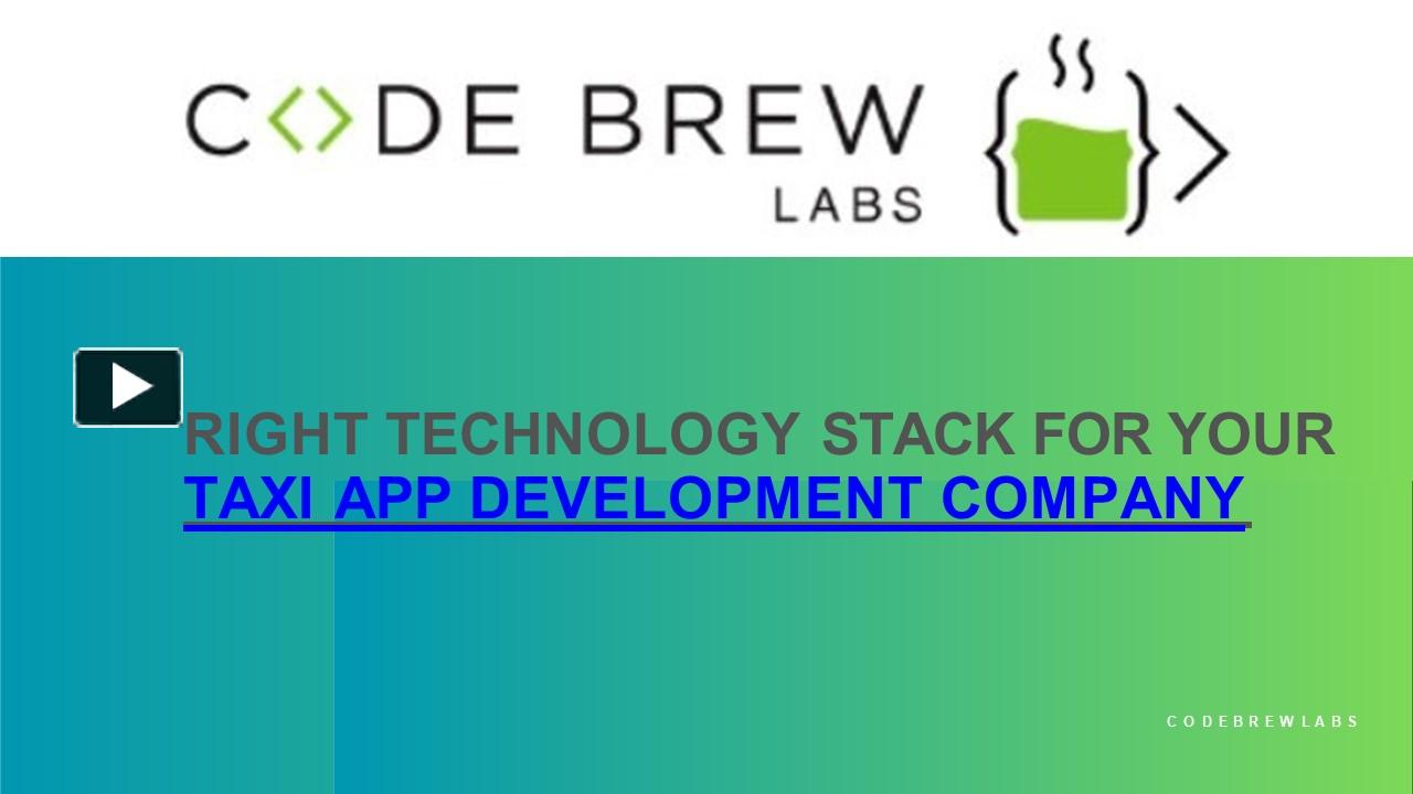 PPT – Right Technology Stack for Your Taxi App Development Company PowerPoint presentation ...