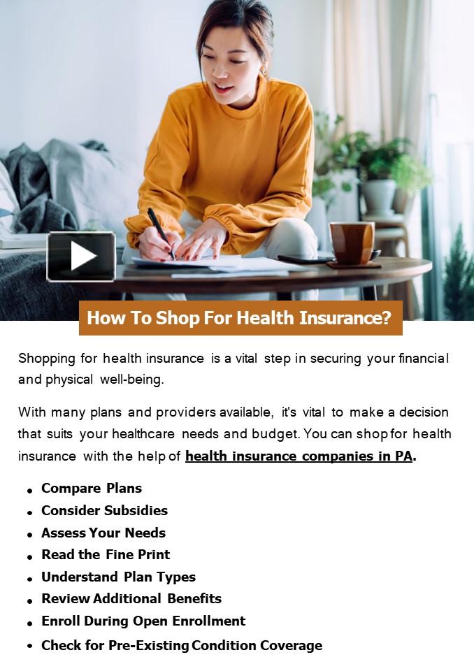 PPT – How To Shop For Health Insurance? PowerPoint presentation | free ...