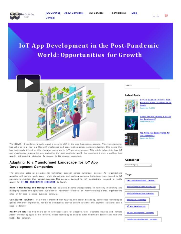 PPT – IoT App Development in the Post-Pandemic World: Opportunities for Growth PowerPoint ...