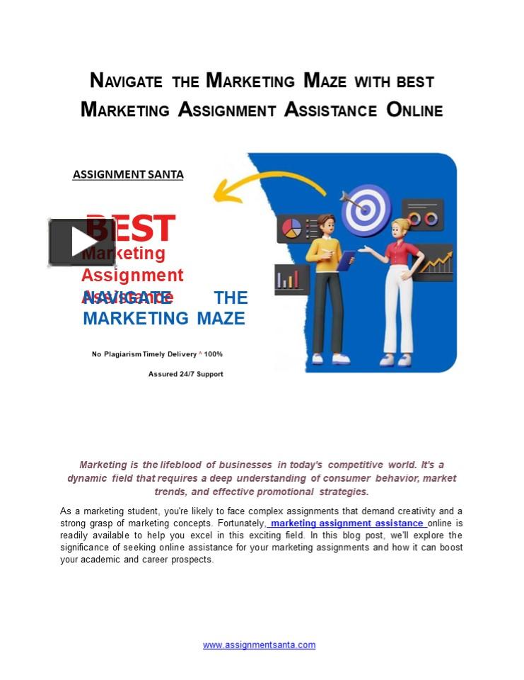 PPT – Navigate the Marketing Maze with Best Marketing Assignment Assistance Online PowerPoint ...
