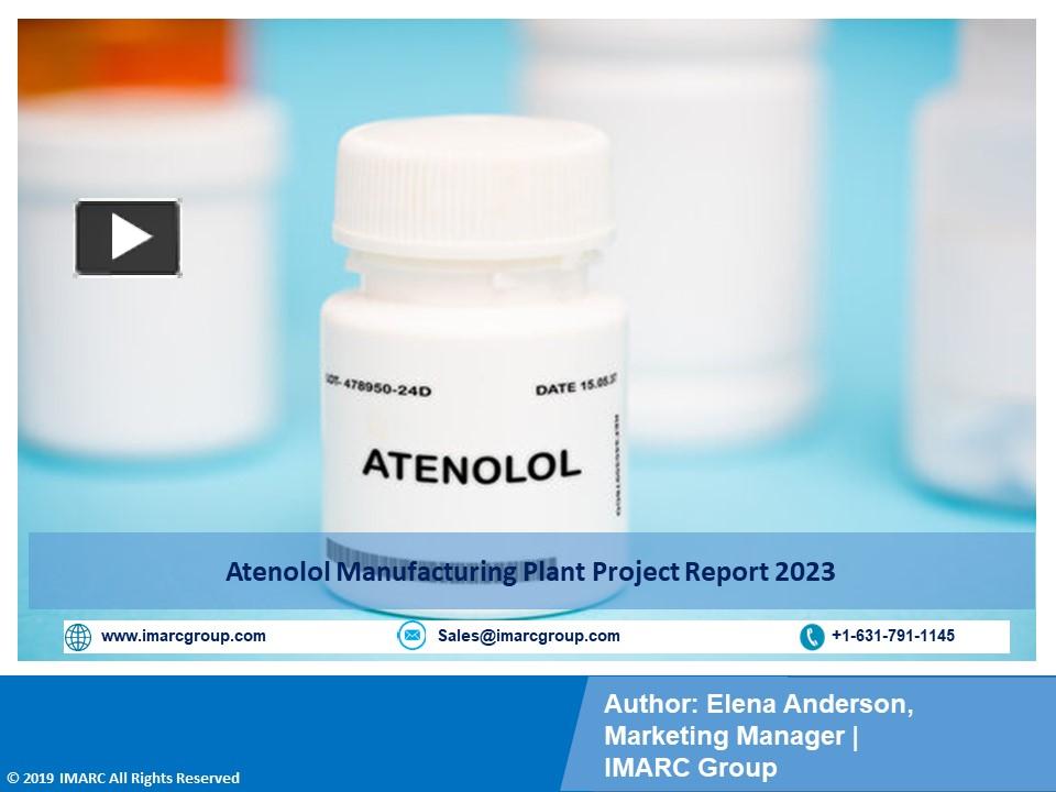 PPT – Atenolol Manufacturing Plant Cost PPT | Project Report 2023: Machinery, Raw Materials ...