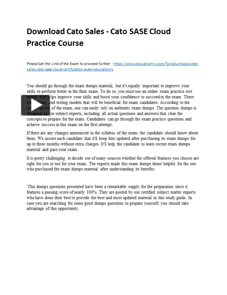 Download Cato Sales - Cato SASE Cloud Practice Course presentation | free to download