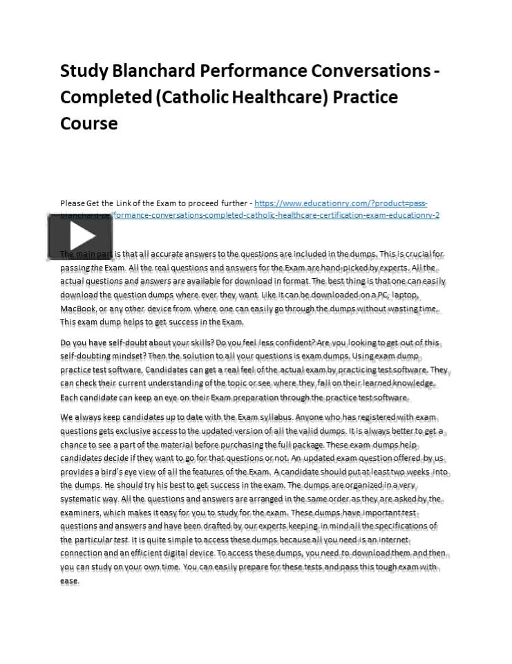 PPT – Study Blanchard Performance Conversations - Completed (Catholic ...