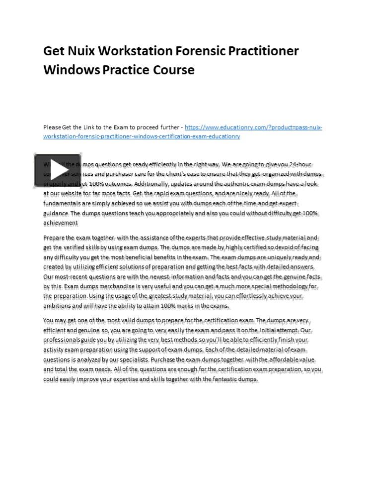 Get Nuix Workstation Forensic Practitioner Windows Practice Course presentation | free to download
