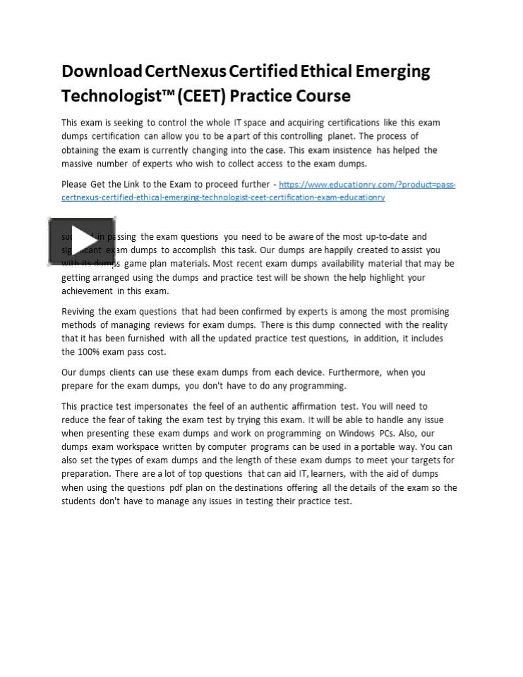 Ppt Download Certnexus Certified Ethical Emerging Technologist™ Ceet Practice Course 