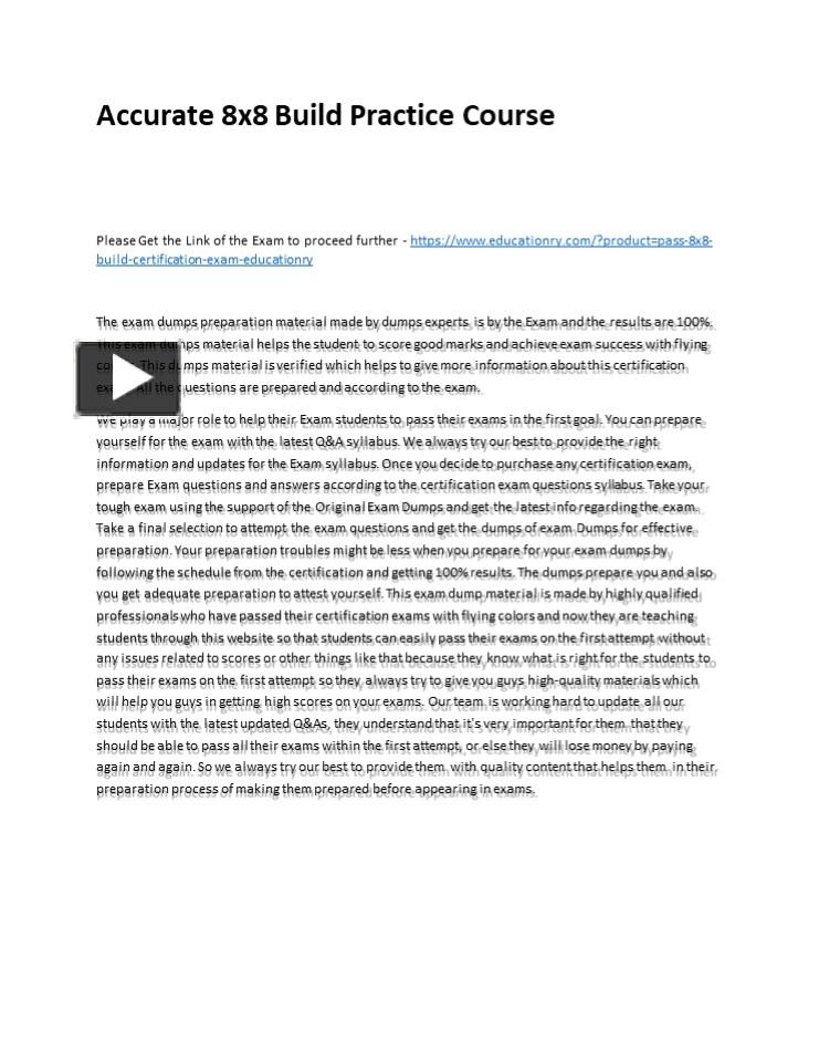 PPT – Accurate 8x8 Build Practice Course PowerPoint presentation | free to download - id: 979d39 ...