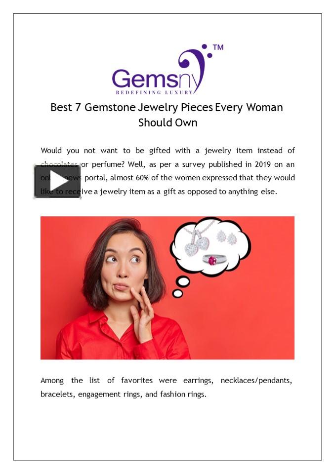 PPT – 7 Classic Gemstone Jewelry Pieces Every Woman Should Own PowerPoint presentation | free to ...