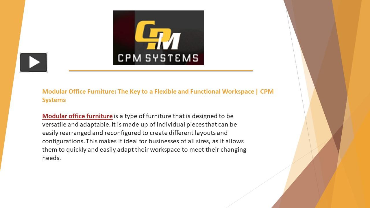 PPT – Modular office furniture - CPM Systems PowerPoint presentation | free to download - id ...