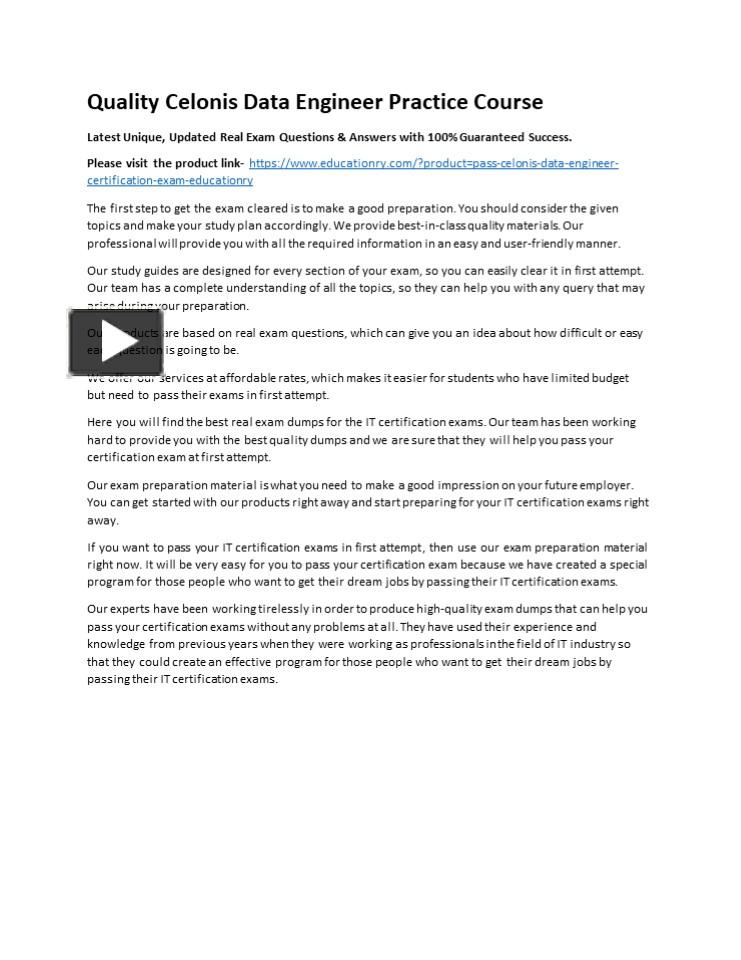 PPT – Quality Celonis Data Engineer Practice Course PowerPoint presentation | free to download ...