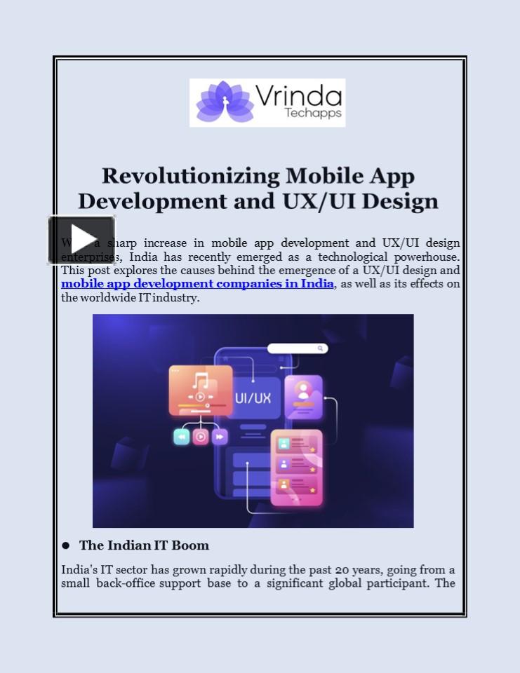 PPT – Revolutionizing Mobile App Development and UXUI Design PowerPoint presentation | free to ...