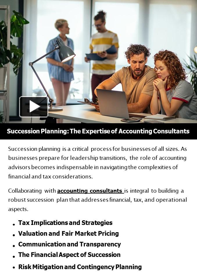 Succession Planning: The Expertise of Accounting Consultants presentation | free to download