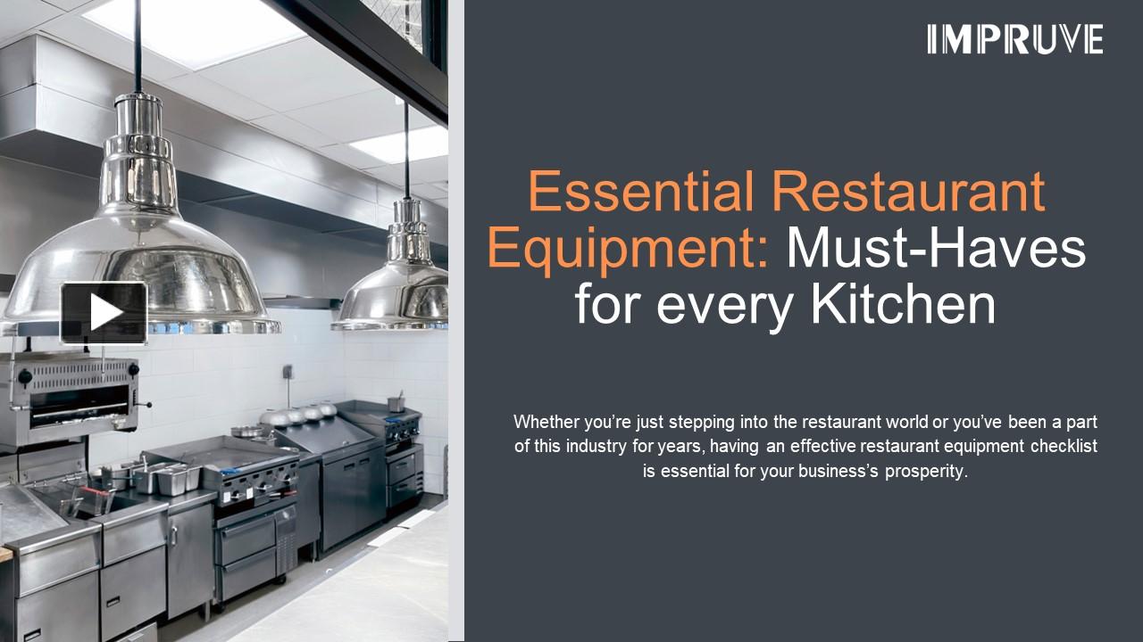 PPT – Essential Restaurant Equipment: Must-Haves for every Kitchen (1 ...